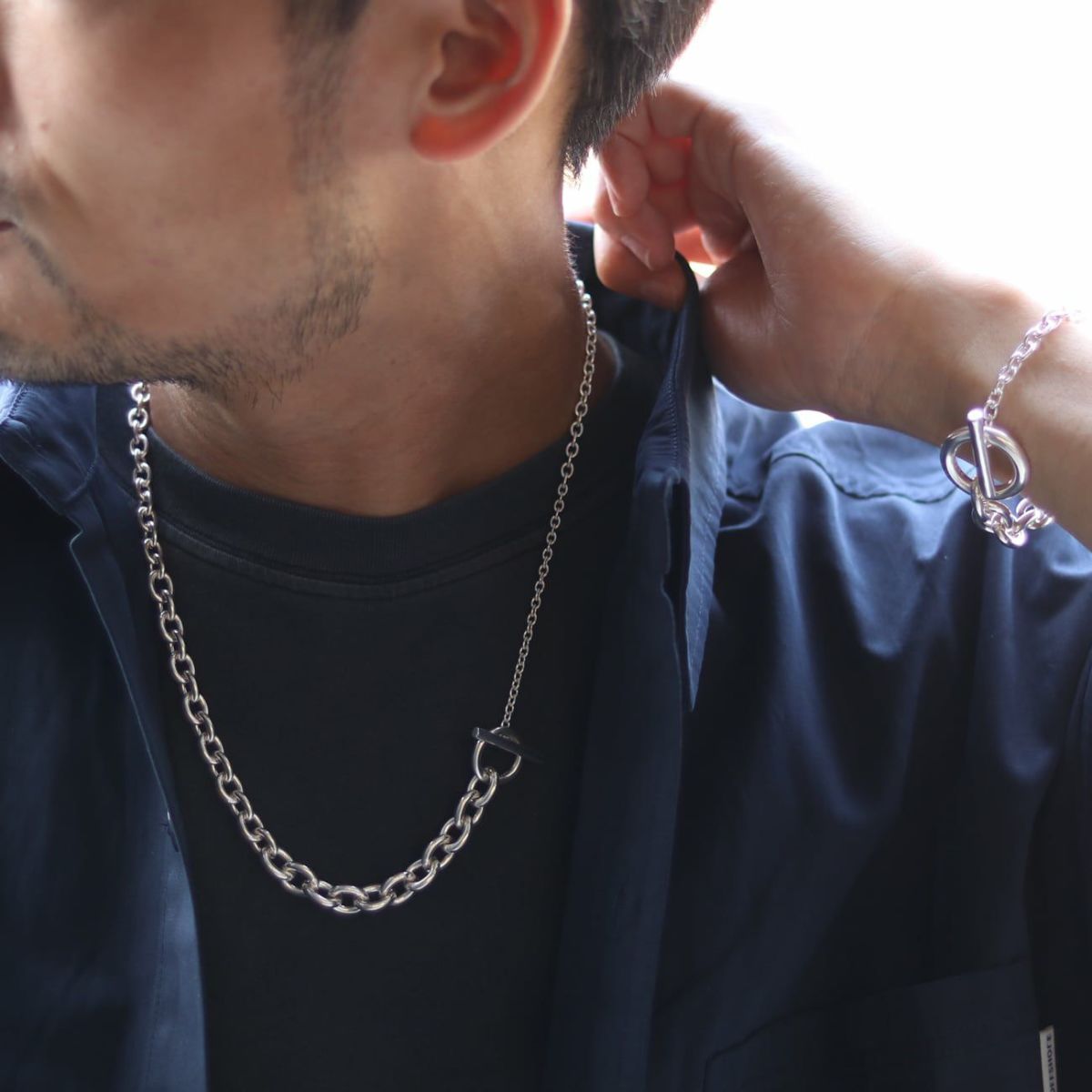 amp japan/アンプジャパン クレッシェンドチェーンネックレス/ブレスレット NNAJ-175 アクセサリー 国産 日本製 芸能人 着用 ...